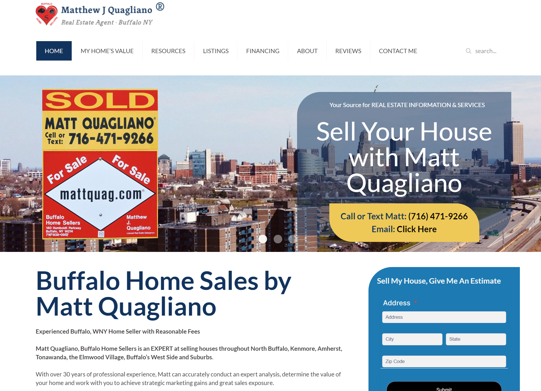 Realtor Personal Website | Buffalo Web